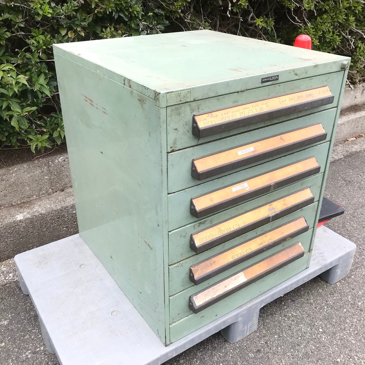 Yahoo!オークション - 雲清g752 マルワ/Lion 6段 パーツキャビネット ...