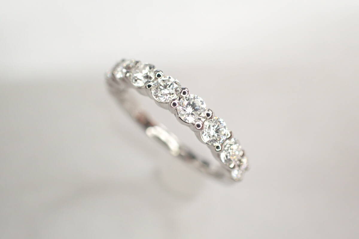 Yahoo!オークション - 14/美品 4℃ Pt950 ダイヤ10石 ハーフエタニテ...