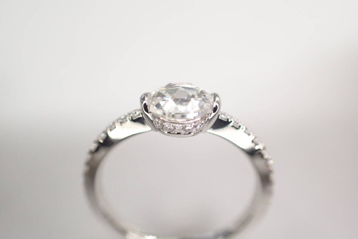 Yahoo!オークション - 14/美品 ギメル Pt950 ローズカットダイヤ0.604c...