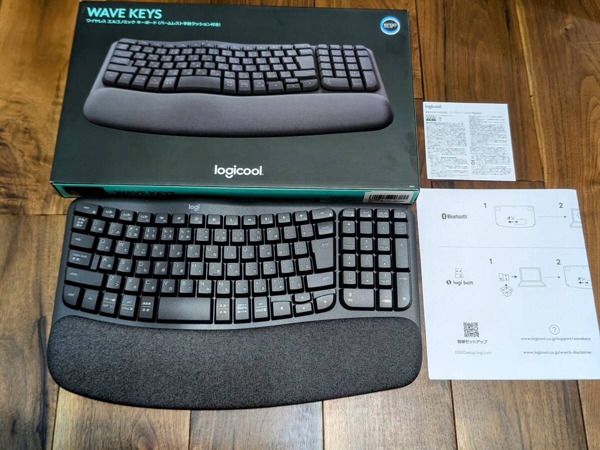 Yahoo!オークション - ロジクール WAVE KEYS K820 疲れにくい エルゴノ...