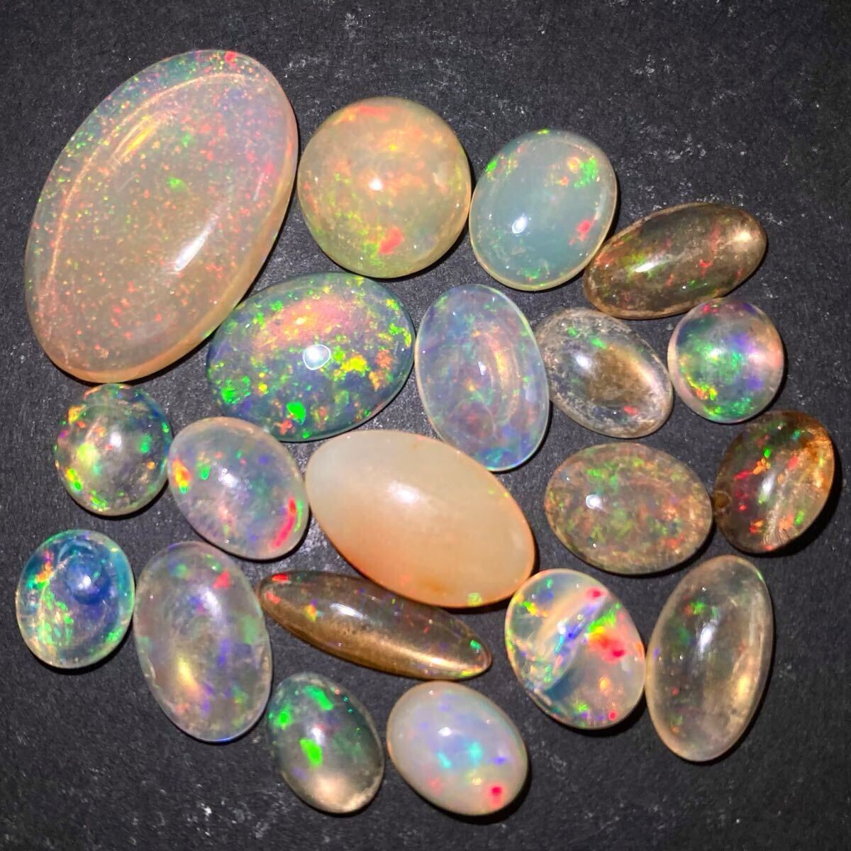 Yahoo!オークション - 1円〜 遊色効果 天然ウォーターオパール・ファイ...