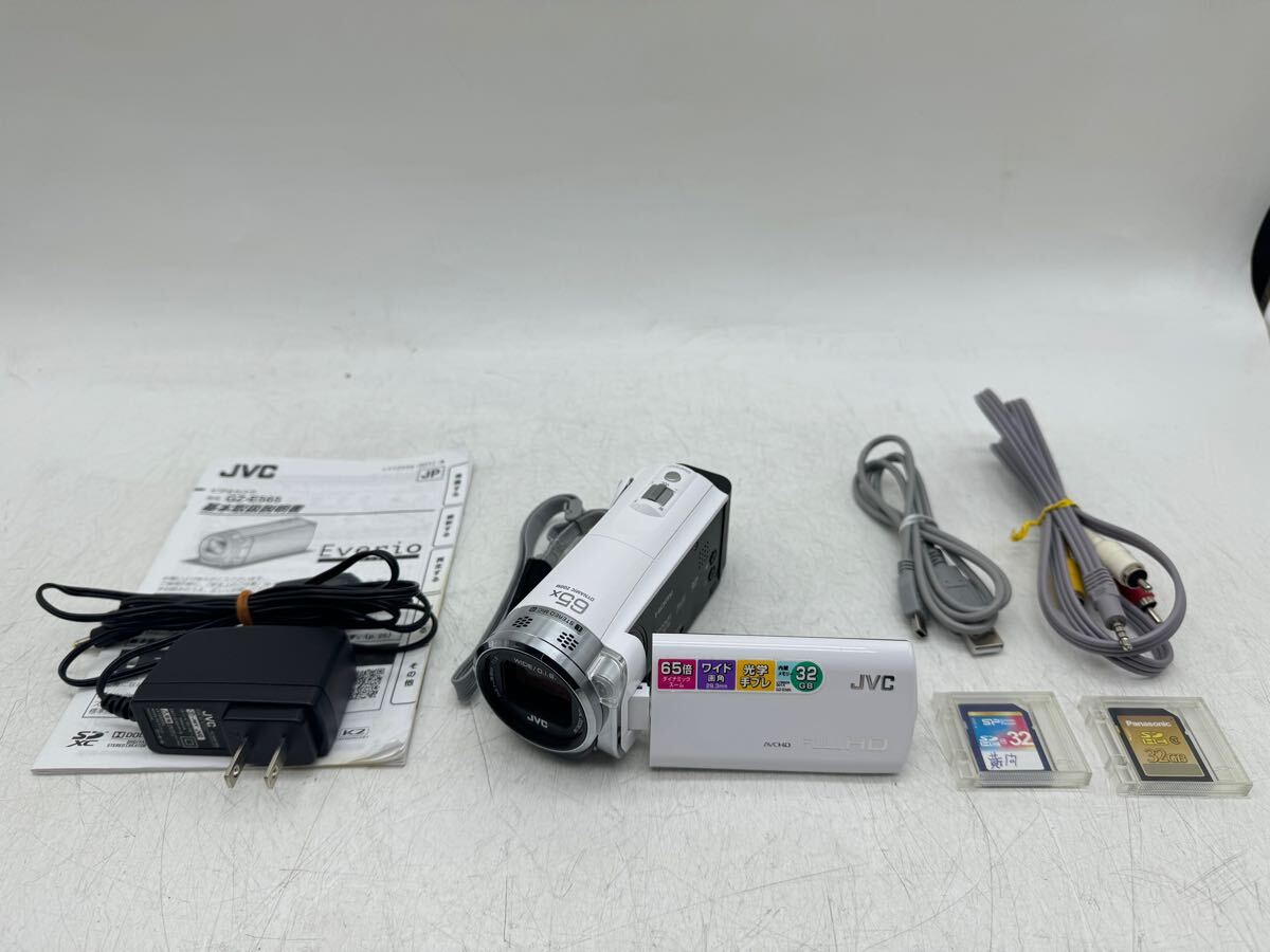 1円スタート JVCケンウッド GZ-E565-W Everio ビデオカメラ ホワイト 32GB SDカード付き DM1205N(ビクター)｜売買されたオークション情報、yahooの商品情報 ...