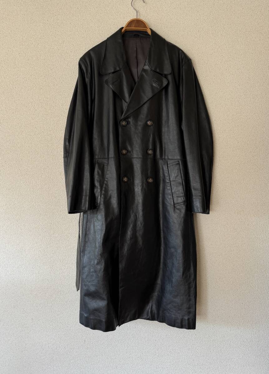 1000円スタート スペシャル A.A.R × Yohji Yamamoto DURBANヨウジヤマモト ダーバン レザー トレンチコート 黒 ブラック Y'S(ジャンパー、ブルゾン)｜売買さ ...