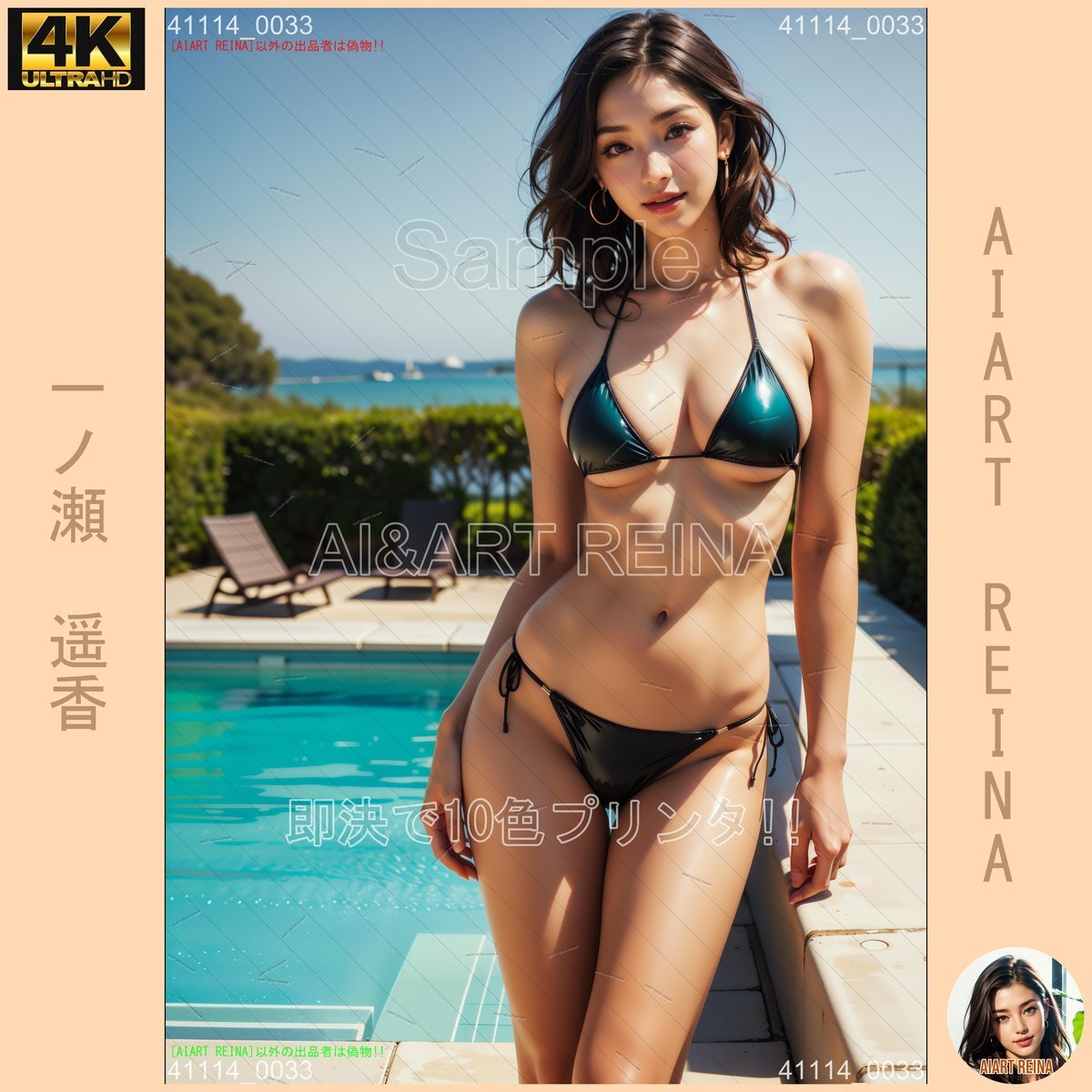 Yahoo!オークション - No.41114_0033 遥香 ラテックスビキニ プール 各...