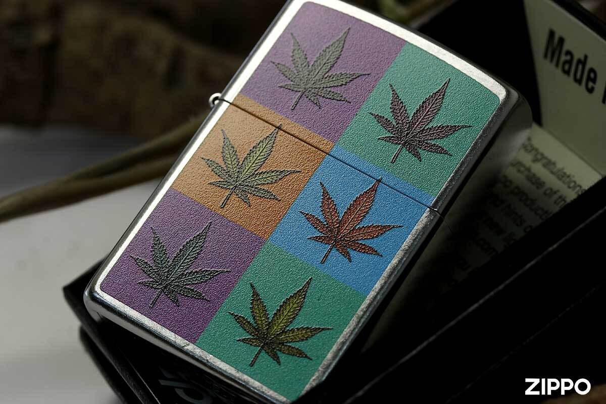 Yahoo!オークション - Zippo ジッポライター マリファナ Marijuana Lea...