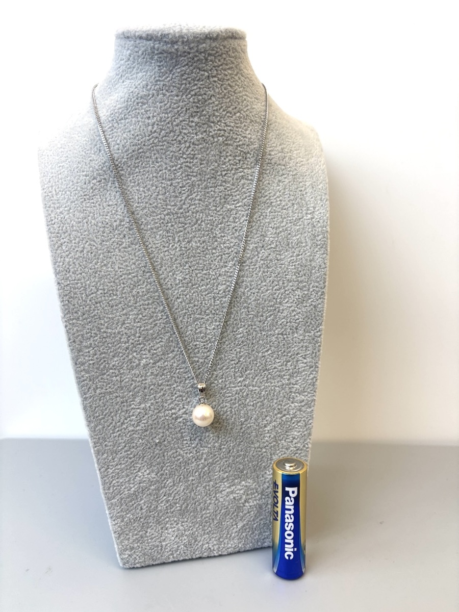 Yahoo!オークション - 『Pt850パールトップ ネックレス STERLING SILVE...
