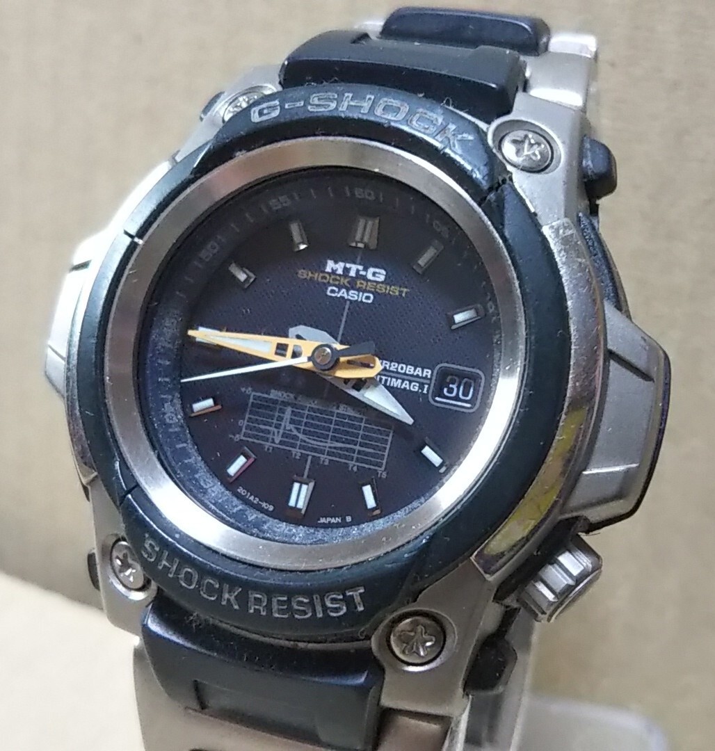 稼働ジャンク 電池 CASIO カシオ G-SHOCK MTG-100 アナログ クォーツ 腕時計 メンズ(MT-G)｜売買されたオークション情報、yahooの商品情報をアーカイブ公開 ...