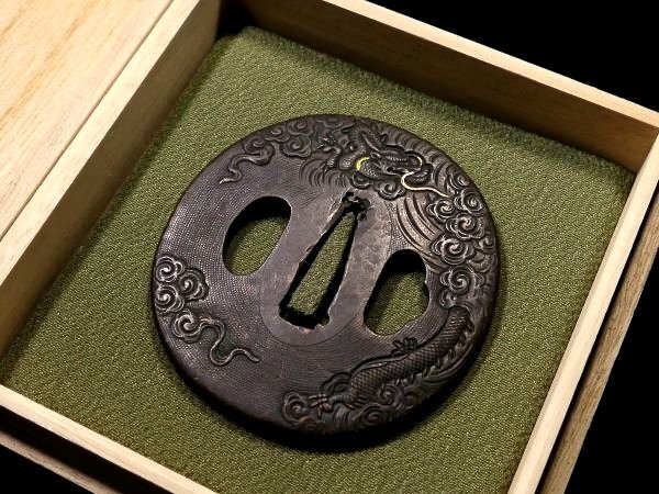 Yahoo!オークション - 後藤家の名作を彷彿とさせる迫力の雲龍図 赤銅魚...