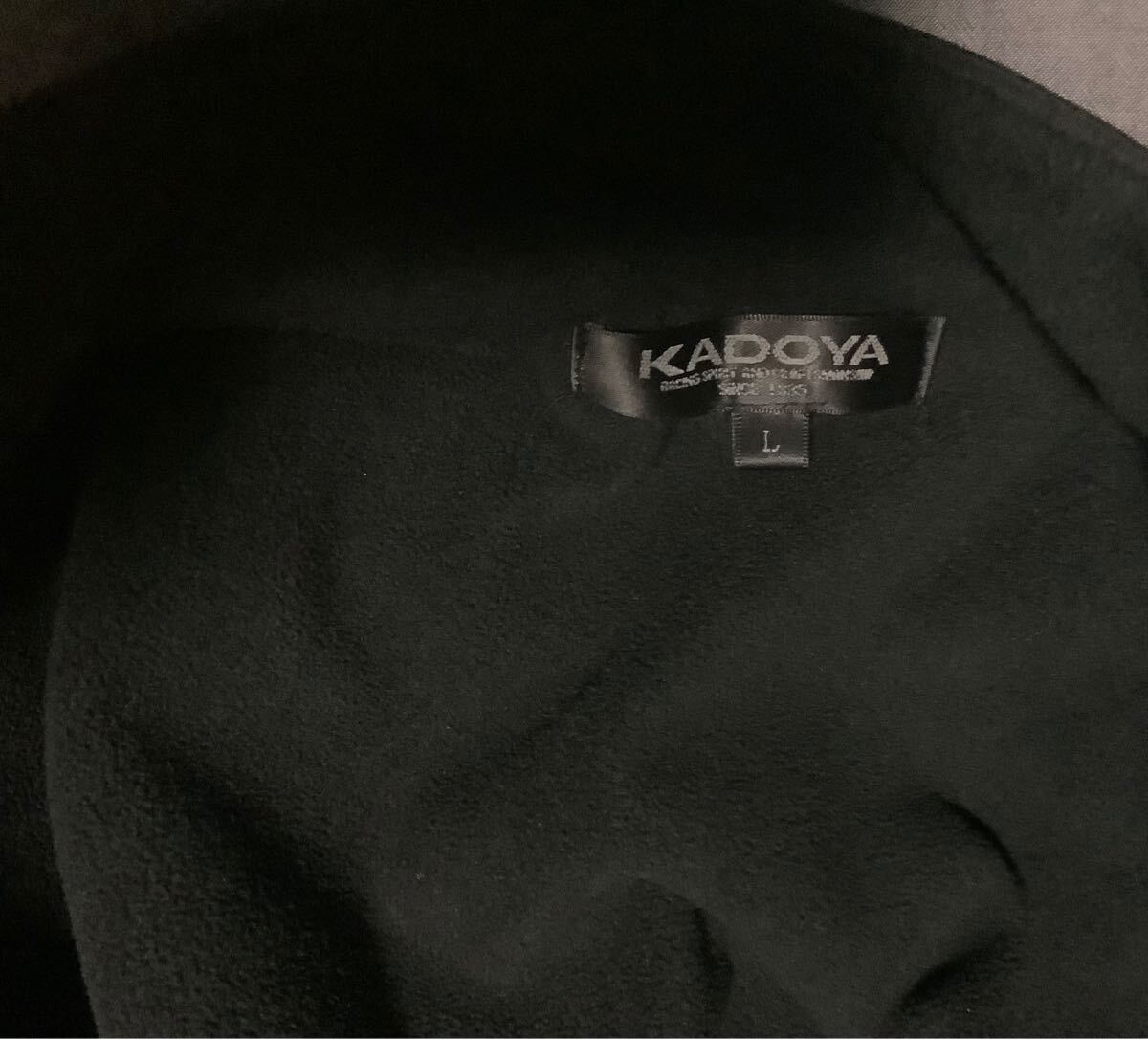 Yahoo!オークション - KADOYA 防風防寒インナー ハーフジップ ブラック...
