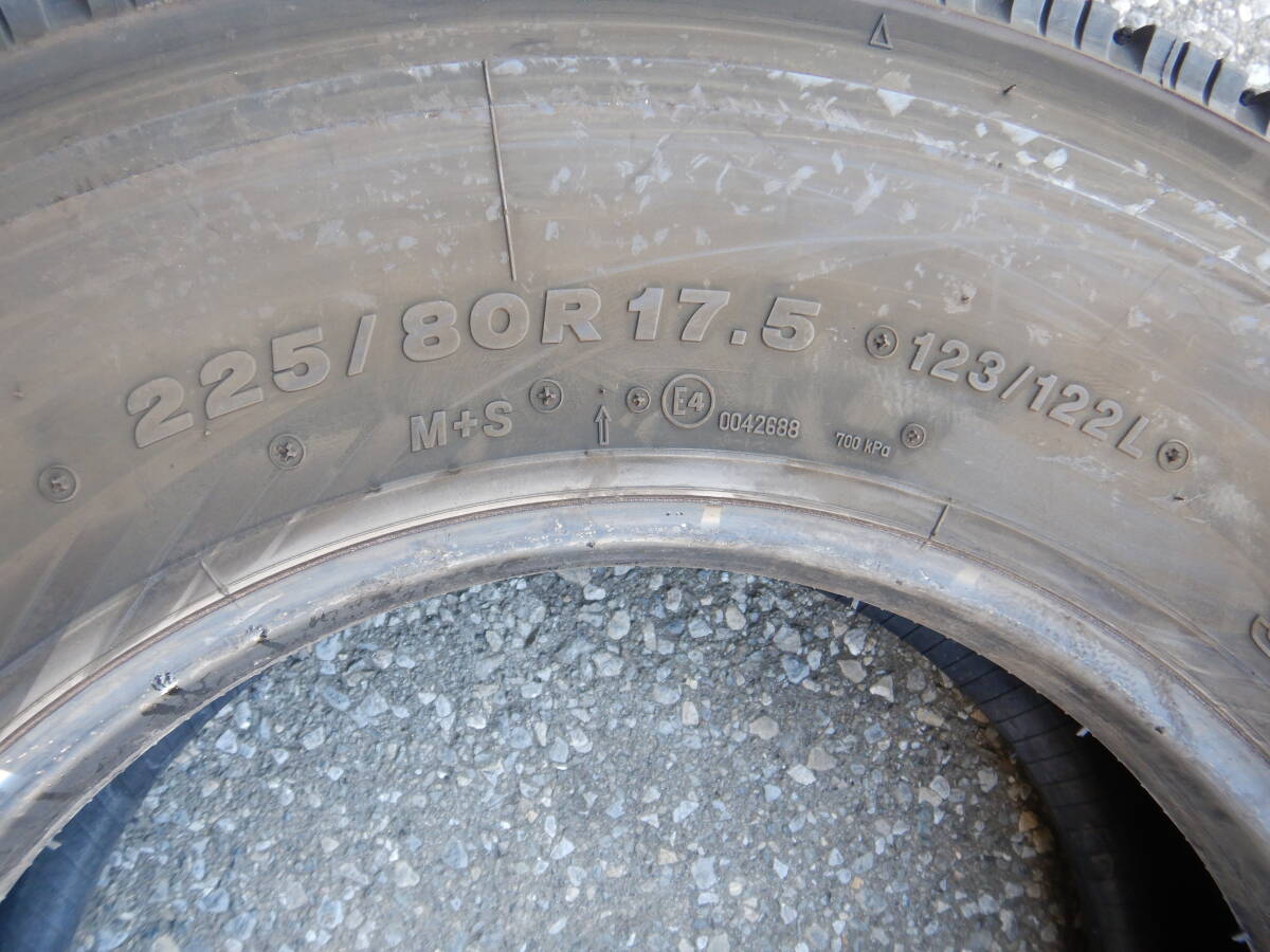 Yahoo!オークション - BS W999 スタッドレス 225/80R17.5 123/122L 残...