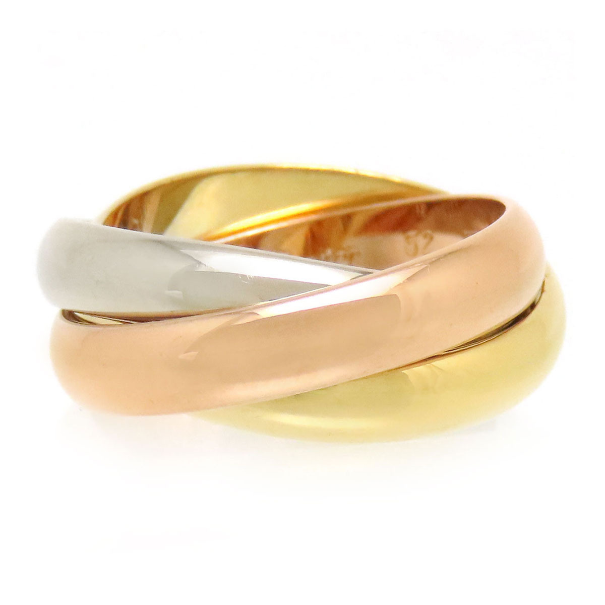 Yahoo!オークション - カルティエ トリニティ リング MM #52 750 (K18Y...