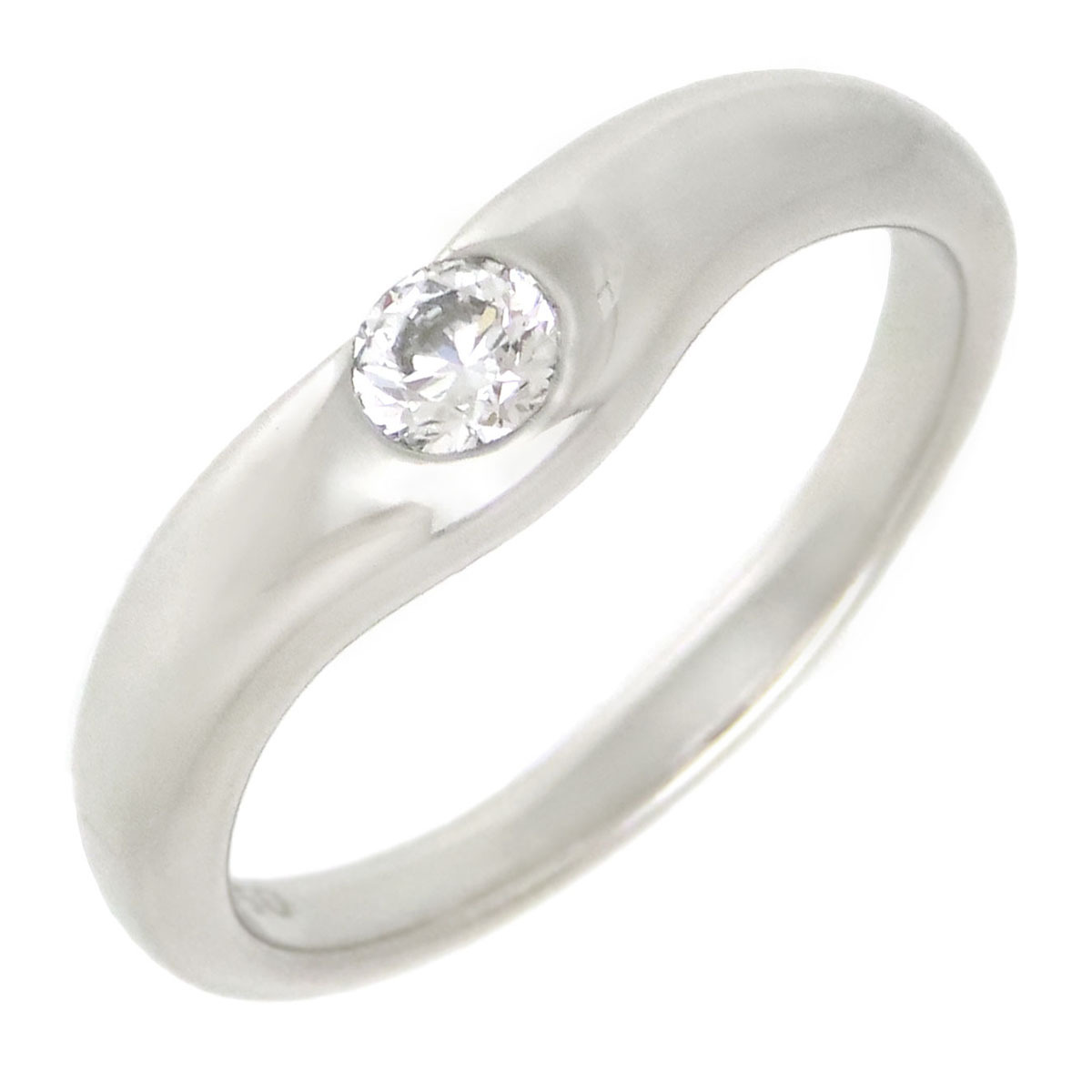 Yahoo!オークション - ティファニー カーブドバンド ダイヤモンド リン...