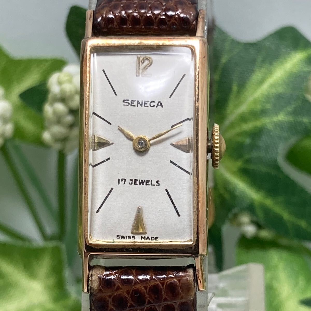 Yahoo!オークション - SENECA 18K 金無垢 スクエア 動作確認済み ウォ...