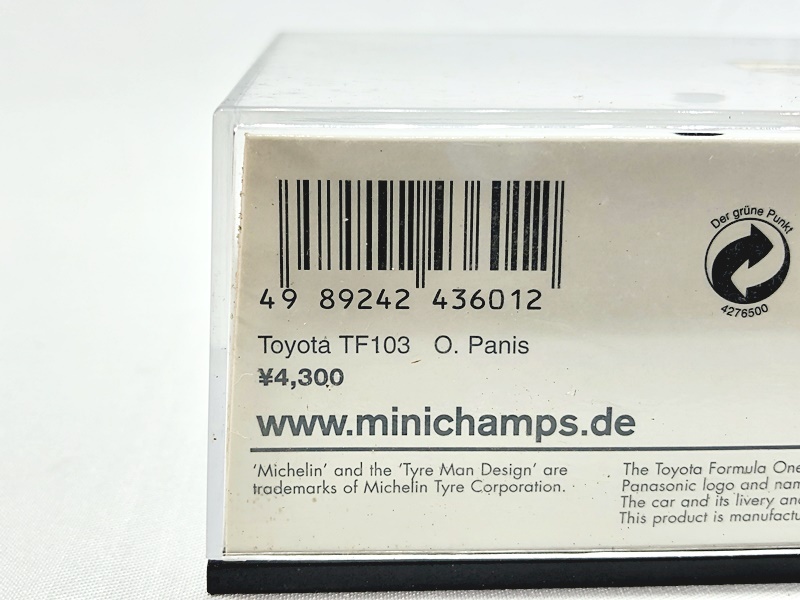 Yahoo!オークション - PMA 1/43 トヨタ TF103 O.パニス ミニカー 同梱O...