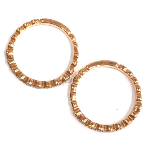 Yahoo!オークション - アガット K10 ハーフエタニティリング 指輪 ダイ...