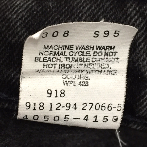 Yahoo!オークション - 1円 リーバイス 505 サイズ W34 L30 ブラックデ...