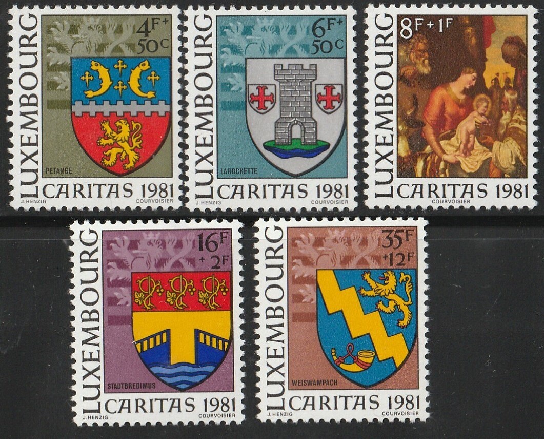 Yahoo!オークション - ルクセンブルグ1981＃B332－紋章5完 未 ＄3.60