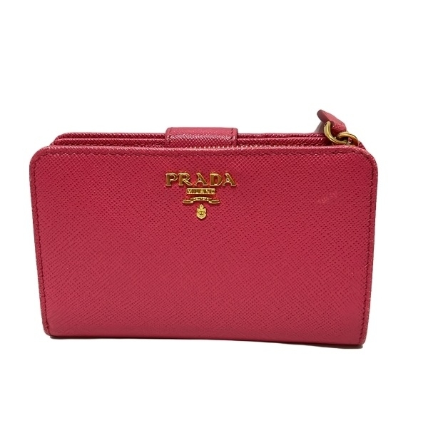 Yahoo!オークション - プラダ PRADA 2つ折り財布 1ML225 - レザー ピン...