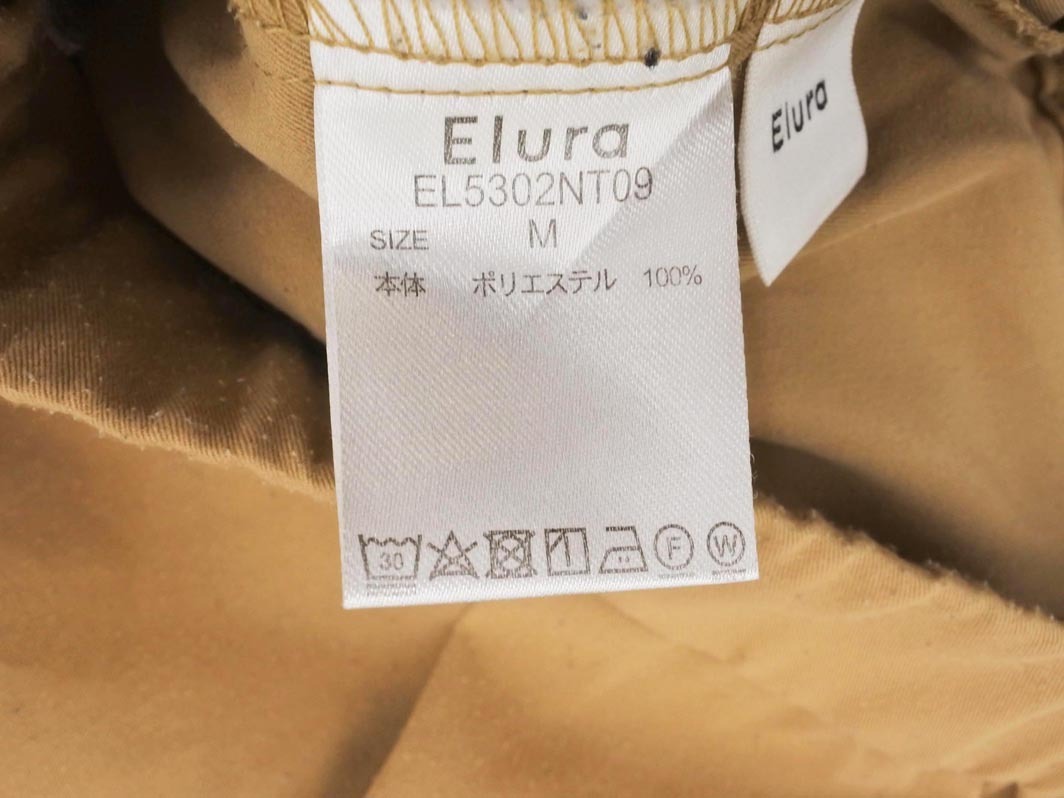 Yahoo!オークション - Elura エルーラ タック ワイド パンツ sizeM/ベ...