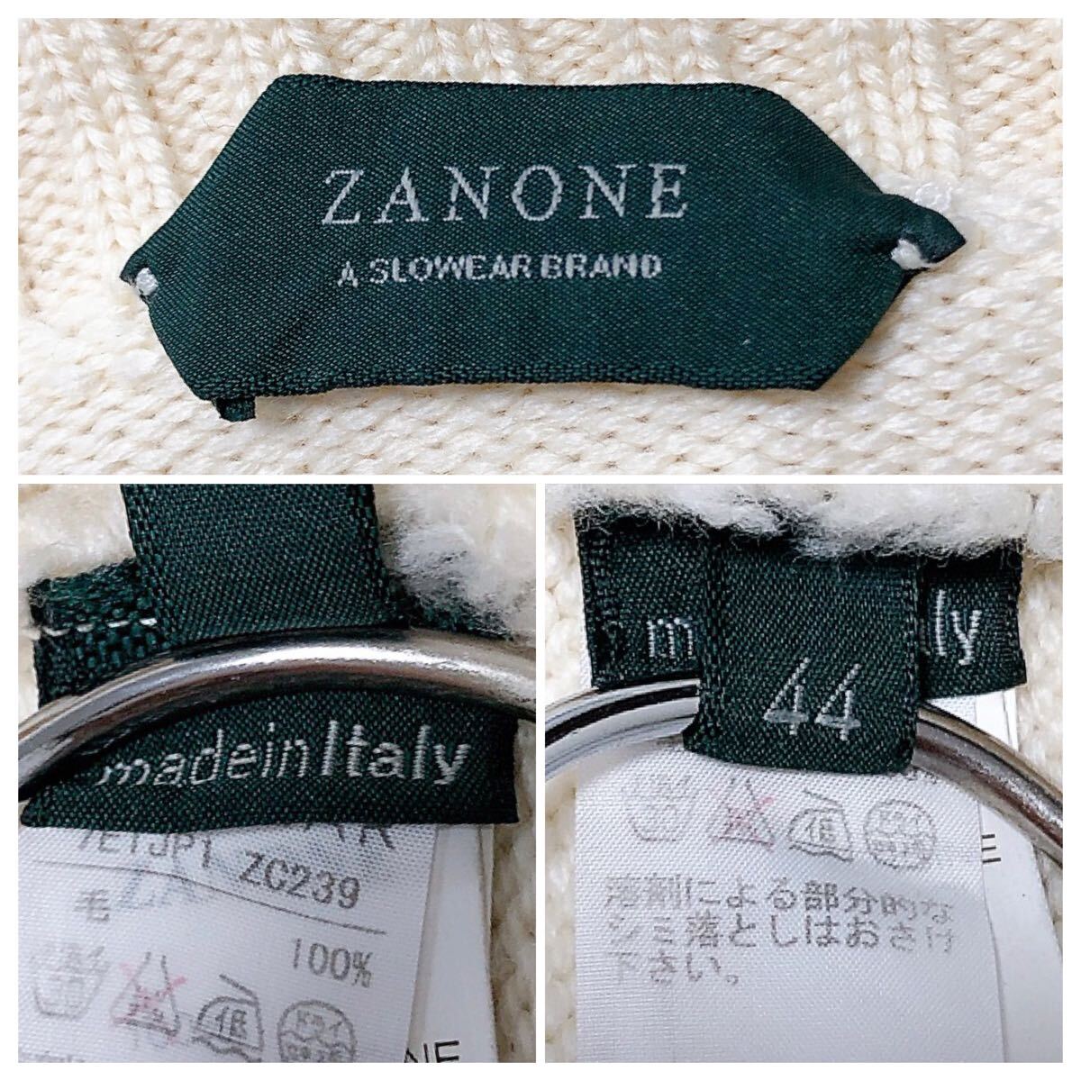 Yahoo!オークション - ZANONE ザノーネ ミドルゲージ ウール100% ター...