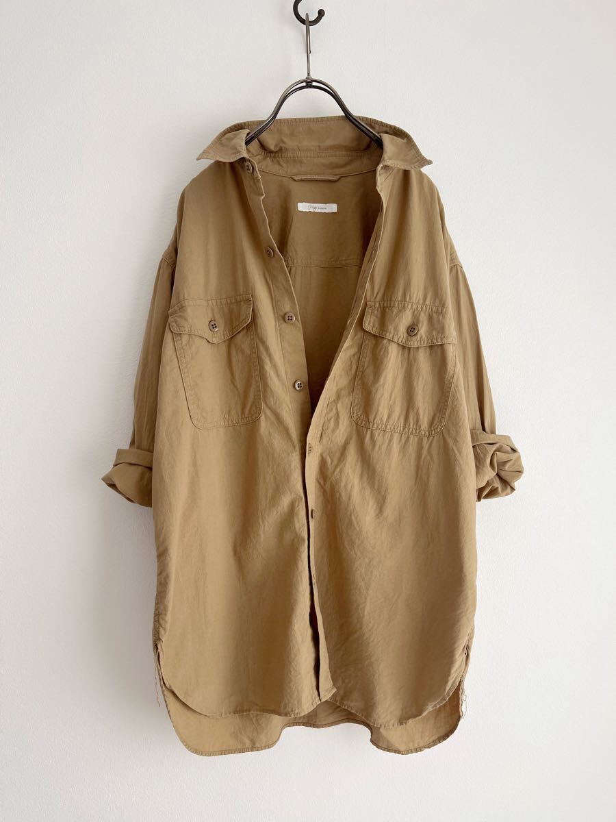 Yahoo!オークション - 【定価17600円】Plage ミリタリーシャツ オーバ...