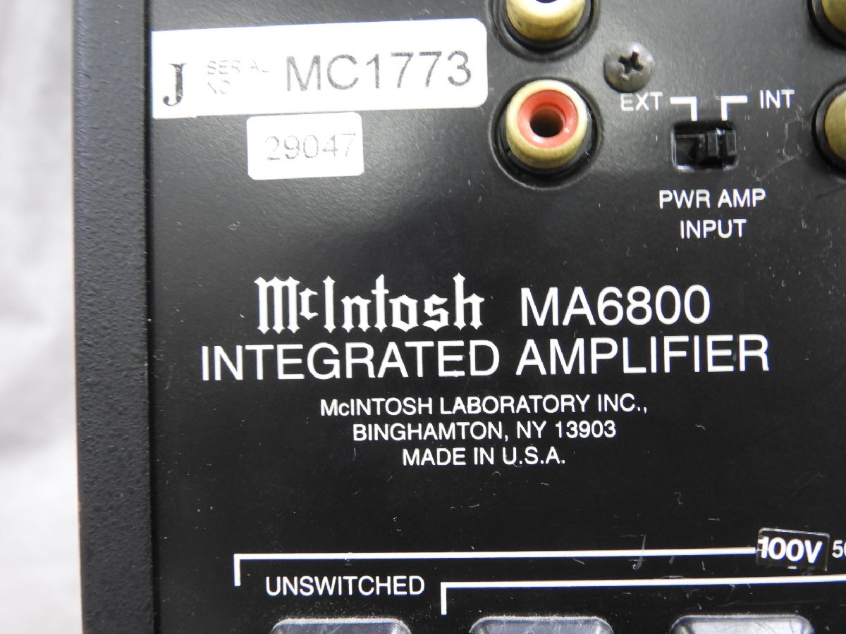 Yahoo!オークション - McIntosh マッキントッシュ MA6800 プリメイン...