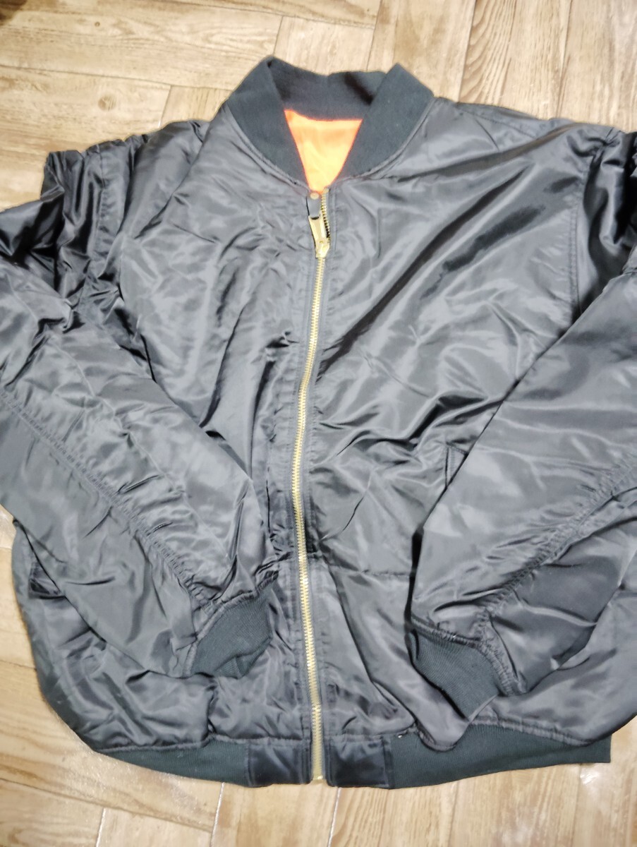 Yahoo!オークション - タグなし特価 MA-1黒.4L