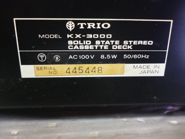 Yahoo!オークション - 891117 TRIO トリオ KX-3000 ステレオカセットデ...