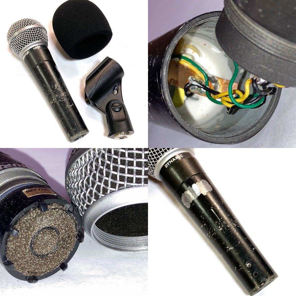Yahoo!オークション - SHURE SM58 LoZ ダイナミックマイク 5本セット ...