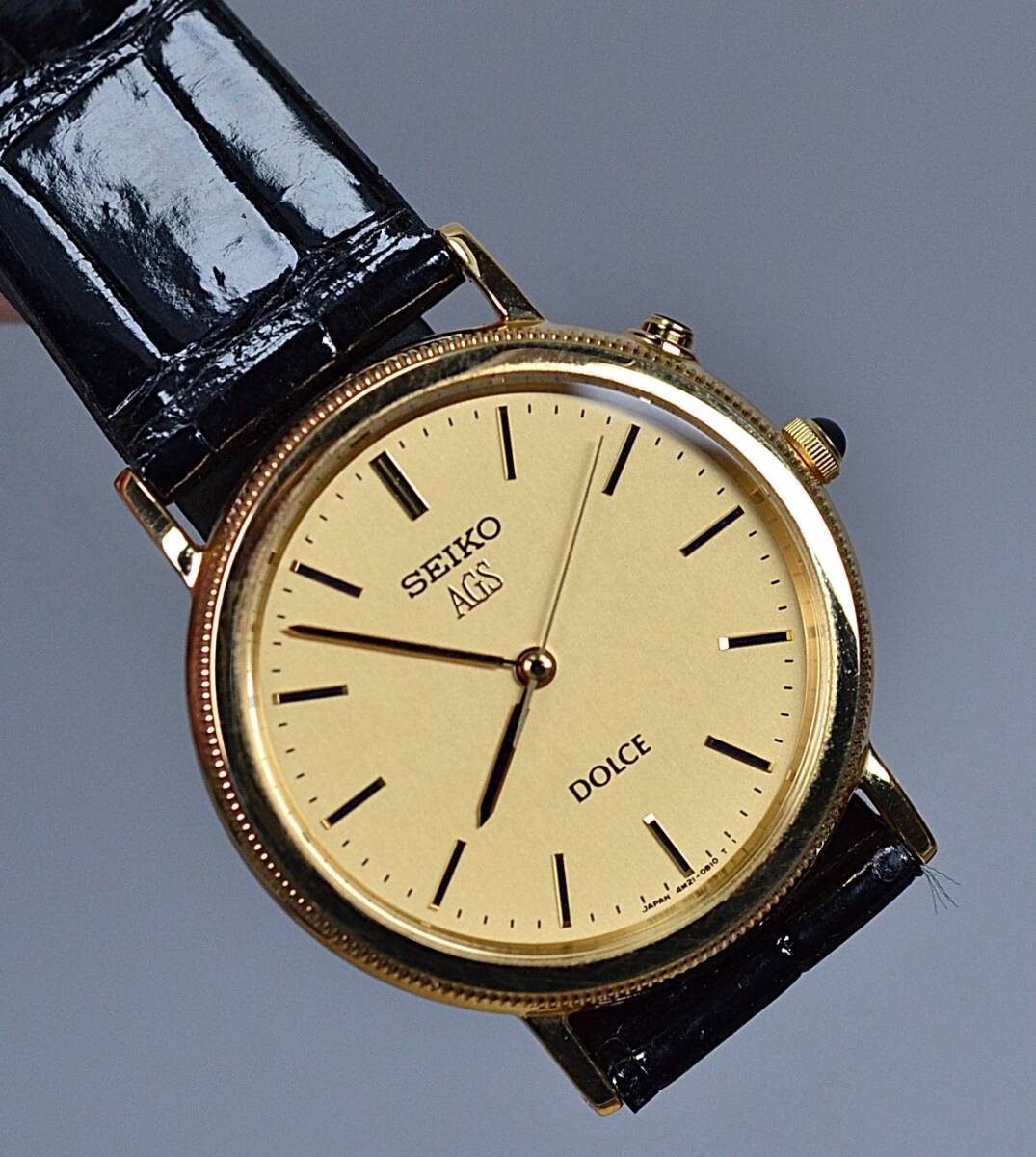 SEIKO セイコー DOLCE AGS K18Tベゼル キネティック腕時計 4M21 SEIKO セイコー DOLCE AGS K18Tベゼル キネティック腕時計 4M21