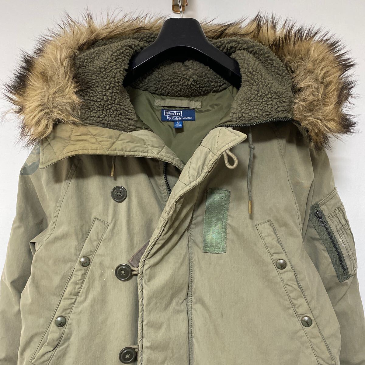 Yahoo!オークション - 希少 ポロ ラルフローレン エイジング 加工 ダウ...