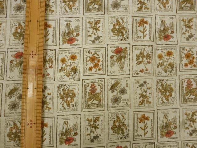 Yahoo!オークション - 即決 3754・綿・ローンプリント・スタンプ柄