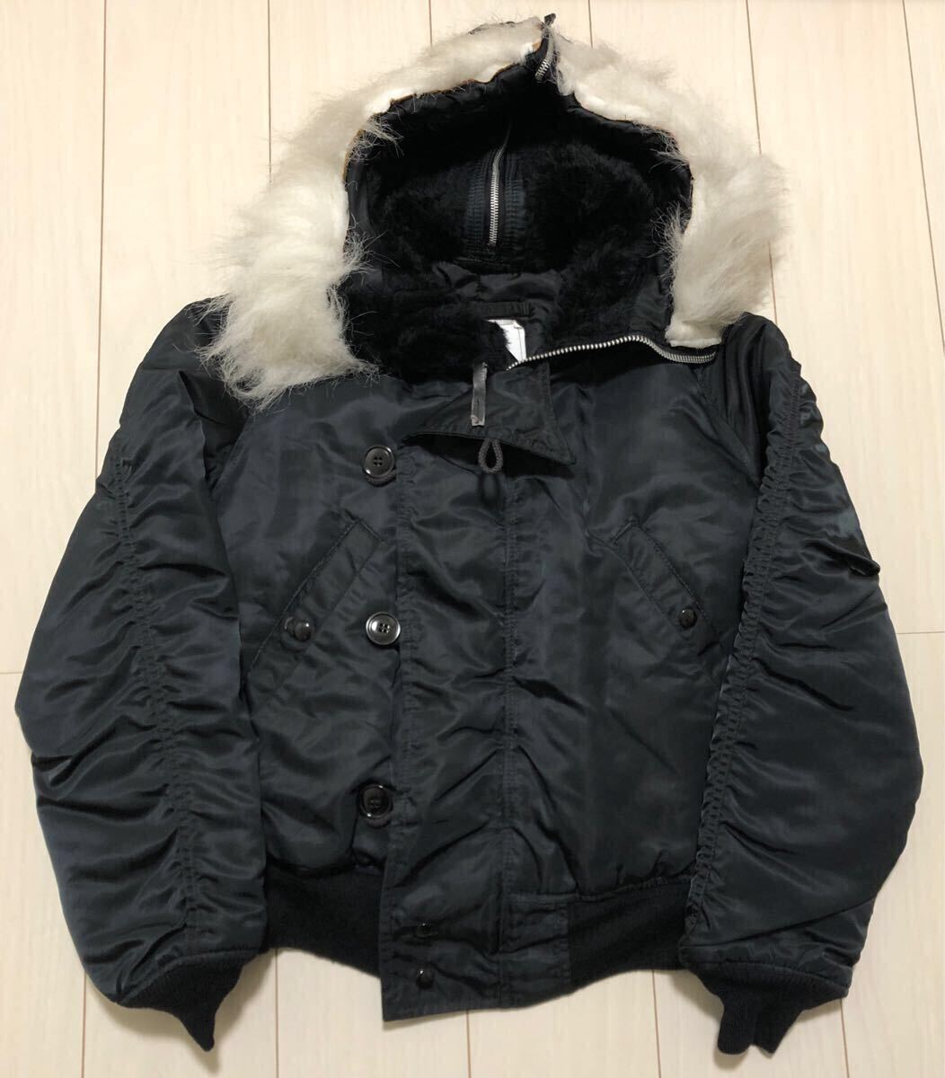 90's ALPHA INDUSTRIES INC. N-2B フライトジャケット BLACK デッドストック レアサイズS(戦闘服)｜売買されたオークション情報、yahooの商品情報を ...