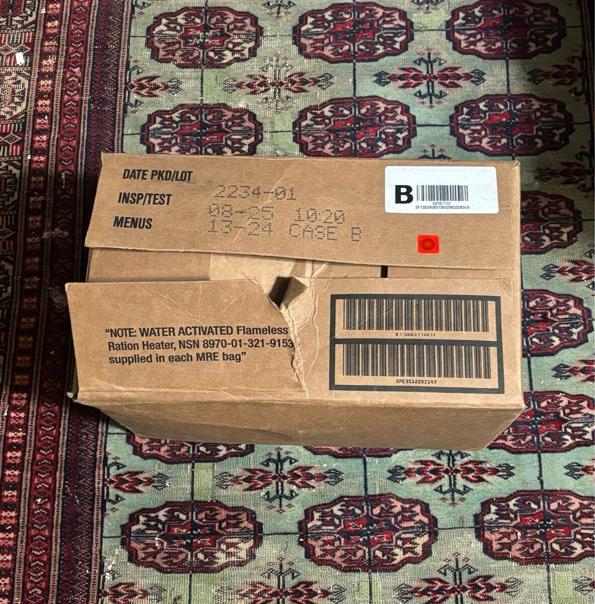 Yahoo!オークション - 米軍 放出品 MRE レーション CASE B 10個 セット...