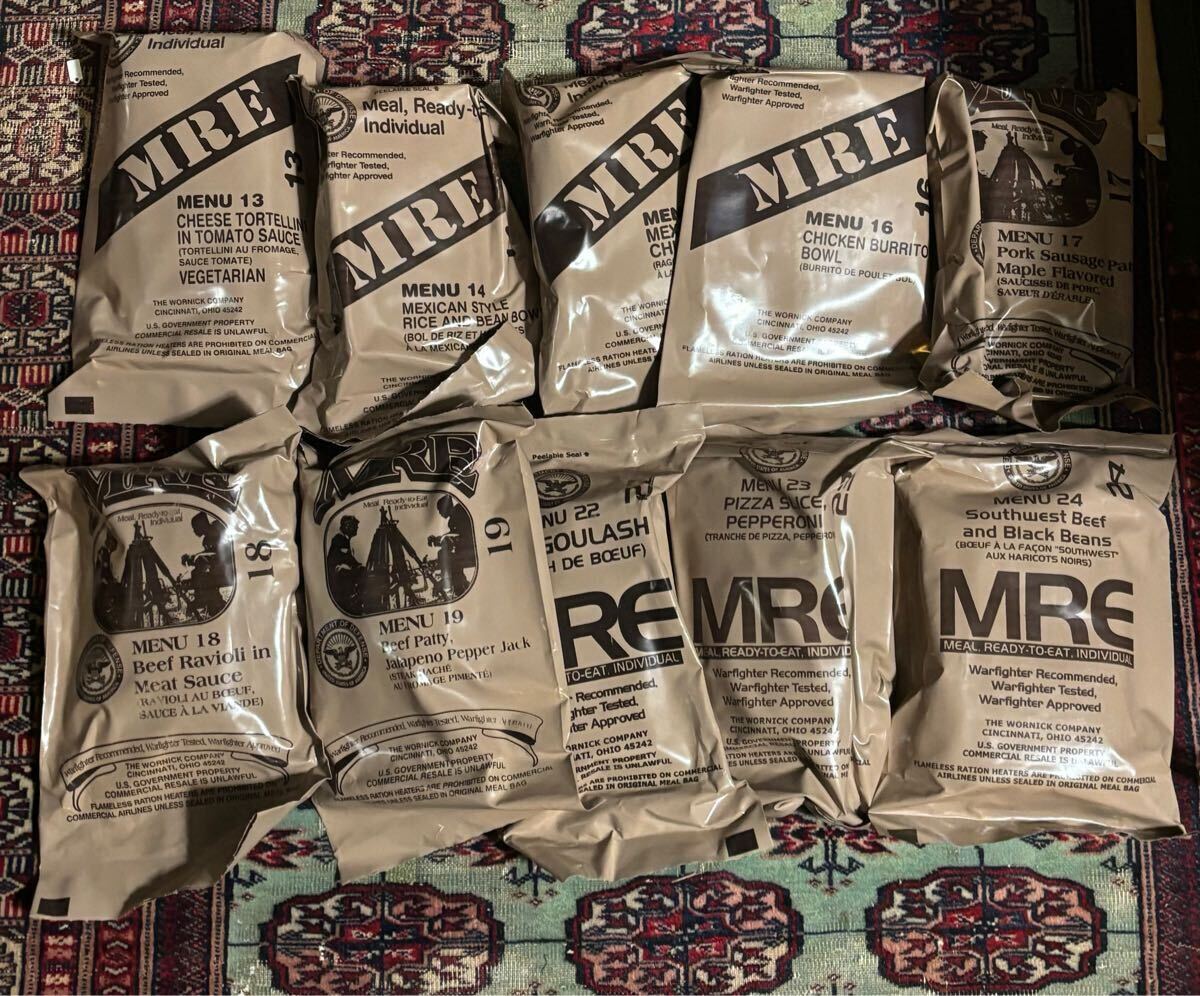 Yahoo!オークション - 米軍 放出品 MRE レーション CASE B 10個 セット...