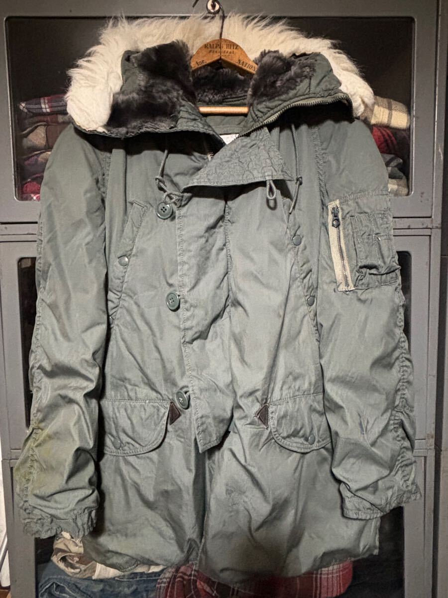 Yahoo!オークション - 米軍 放出品 00s N-3B フライトジャケット ヴィ...