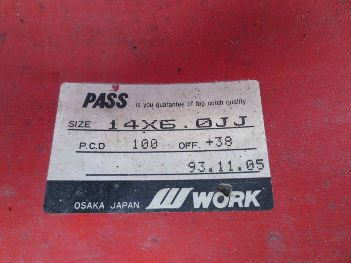 Yahoo!オークション - work/ワーク RSβ14インチ 6J +38 PCD100 4H 4本...