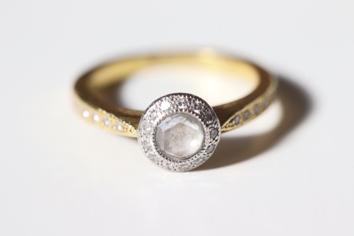 Yahoo!オークション - hum ハム K18 0.12ct ダイヤモンド ゴールドリン...