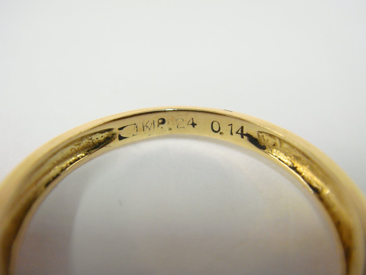 Yahoo!オークション - C266T【本物保証】 K18 サファイア 0.24ct / ダ...