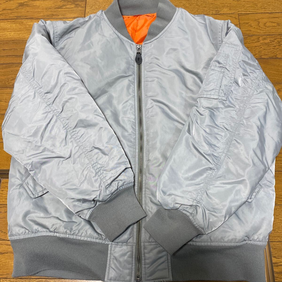 Yahoo!オークション - GU MA-1 グレー 美品 Lサイズ