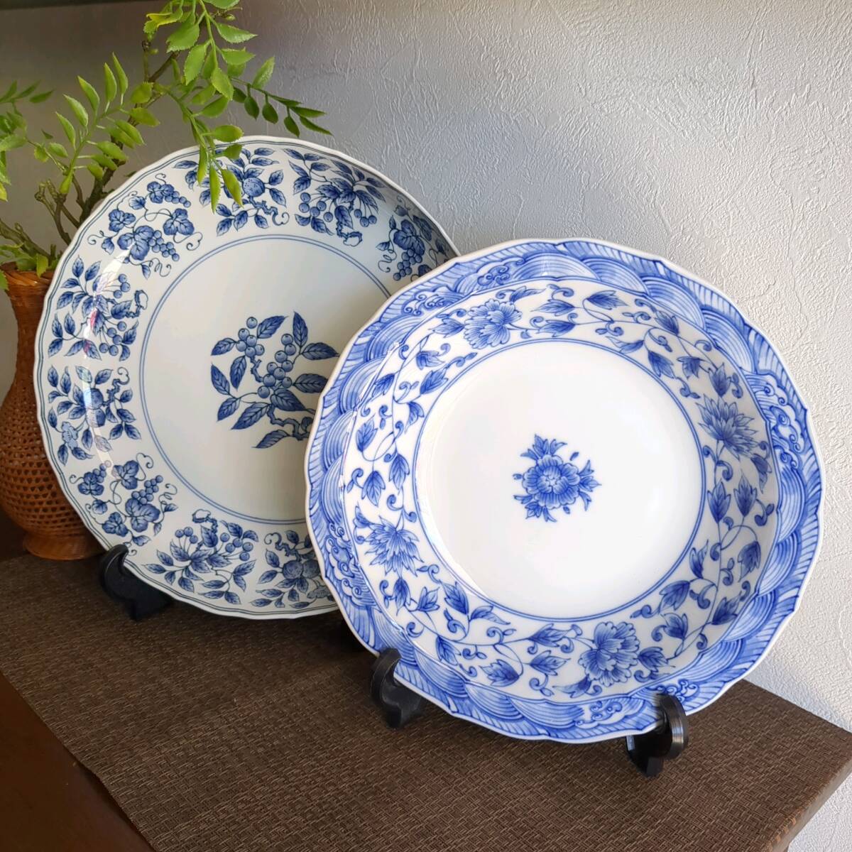 Yahoo!オークション - wasabi a025 たち吉 橘 大皿2種2枚組 美品 染...