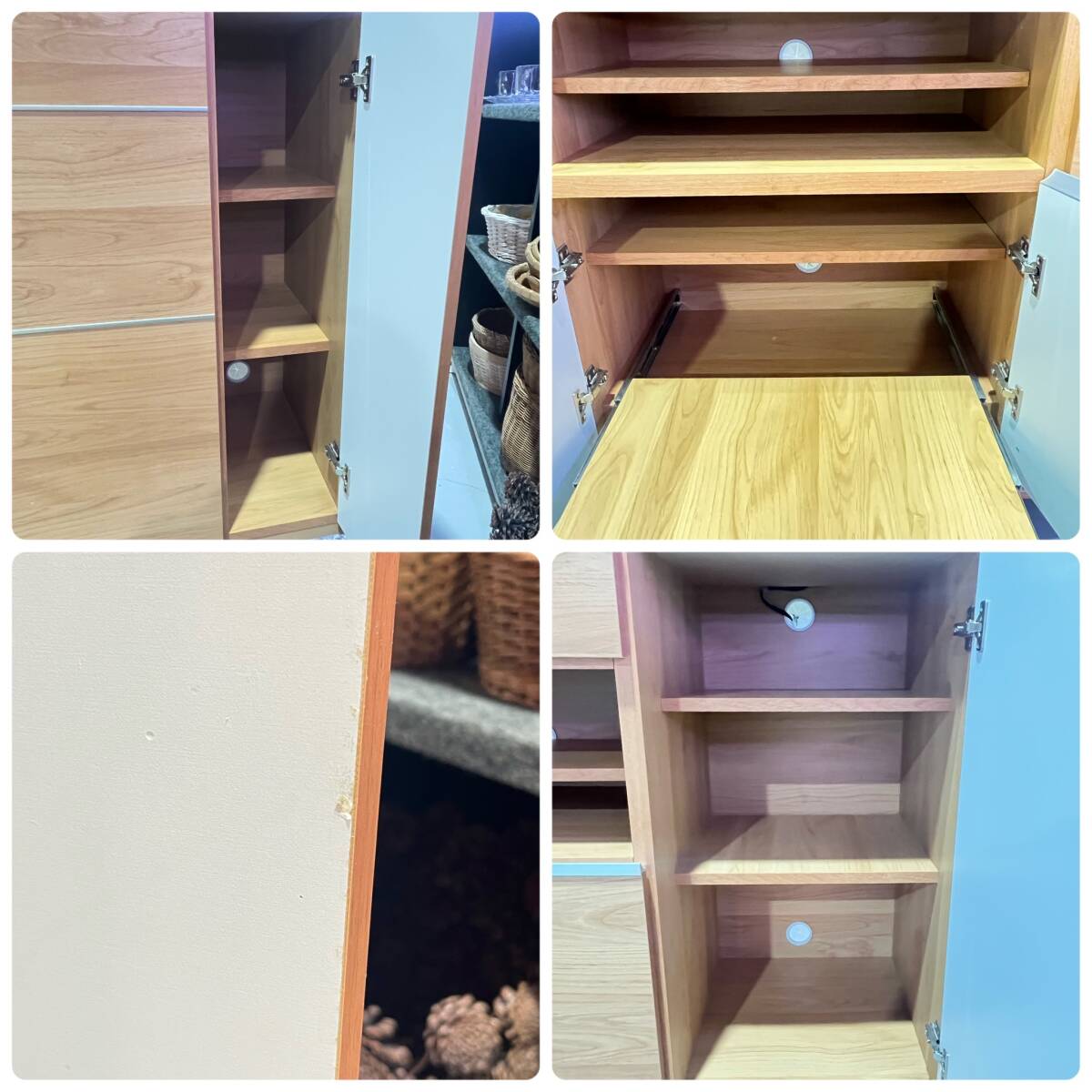 Yahoo!オークション - キッチンボード レンジボード W120cm ナチュラ...