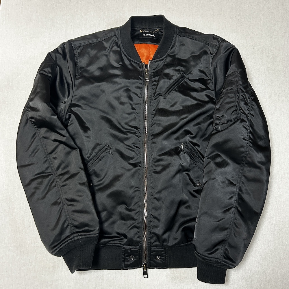 Yahoo!オークション - DIESEL MA-1 ジャケット Lサイズ ディーゼル ブ...