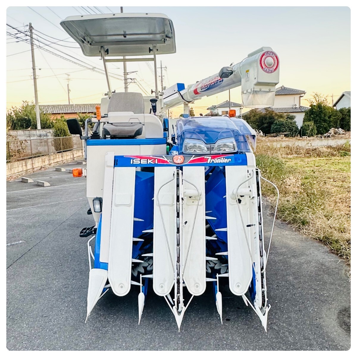 Yahoo!オークション - イセキコンバイン447 使用時間337h 47馬力 4条刈...