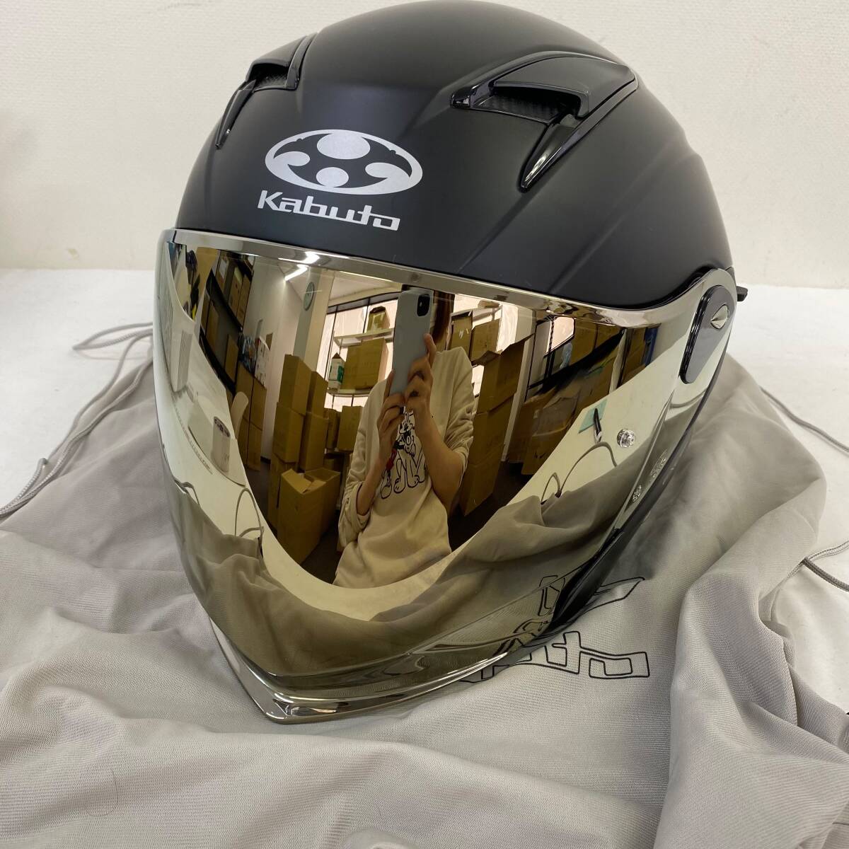 OGK Kabuto オージーケーカブト EXCEED-2 ジェットヘルメット ミラーシールド クリアシールド付き Lサイズ 黒系 14964-100(Lサイズ)｜売買されたオークション情報 ...