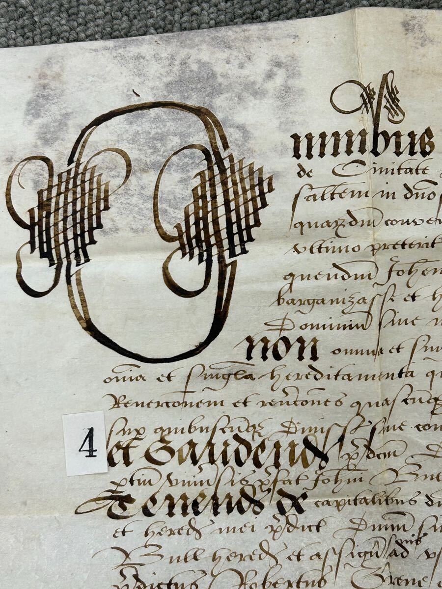 Yahoo!オークション - 羊皮紙④ 古文書 パーチメント 1565 イギリス