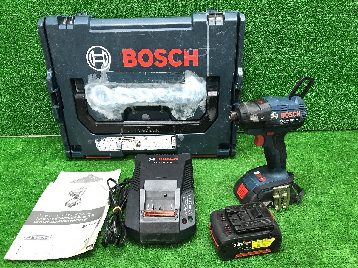 BOSCH ボッシュ GDR 18V-EC 充電式インパクトドライバー コードレス バッテリー 充電器付き 電動工具(本体)｜売買されたオークション情報、yahooの商品情報をアーカイブ公開 ...