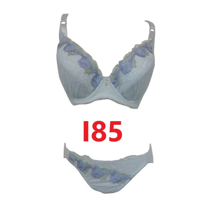 Yahoo!オークション - I85/3L・サックス ローズレース ブラジャー＆シ...