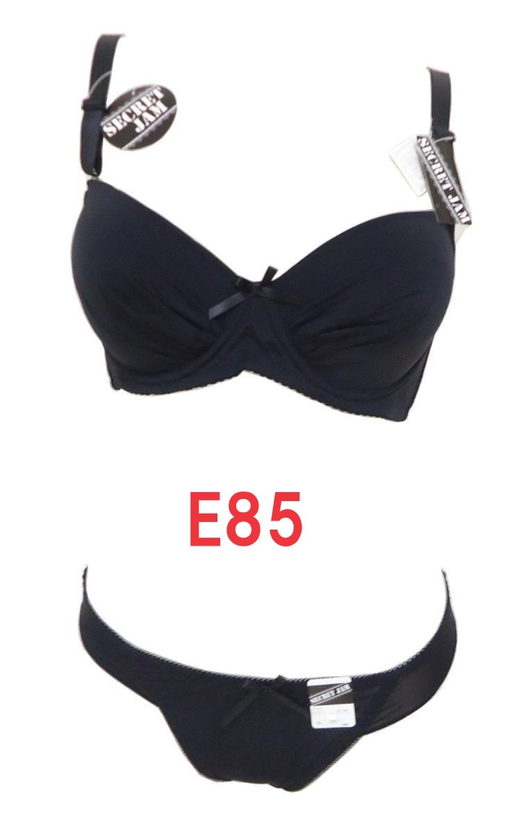 Yahoo!オークション - E85/LL・ブラック シームレスブラジャー＆ショ...