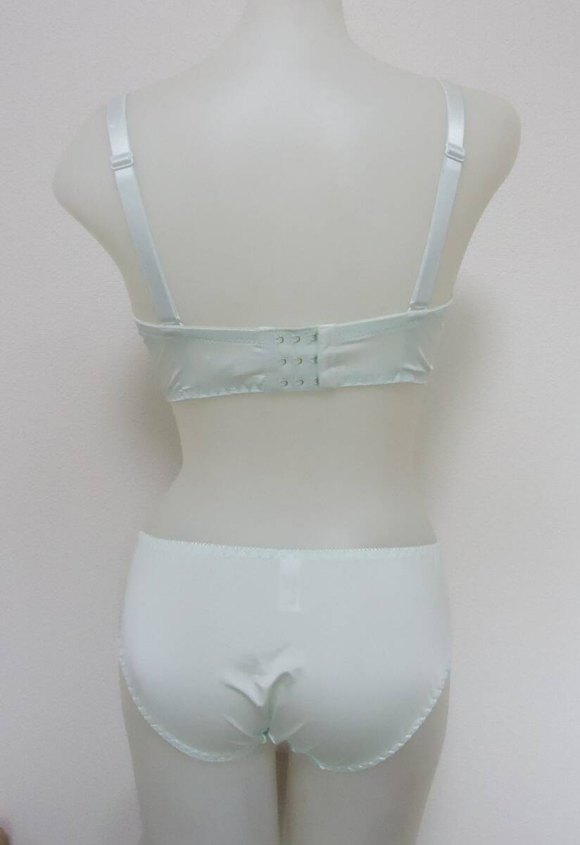 Yahoo!オークション - G80/L・ミント ブラジャー＆ショーツ 蝶々刺繍 ...